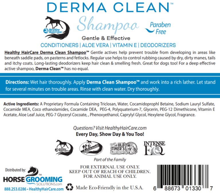 Horse Shampoo Antibacterial Derma Clean for Coat, Mane & Tail by ...